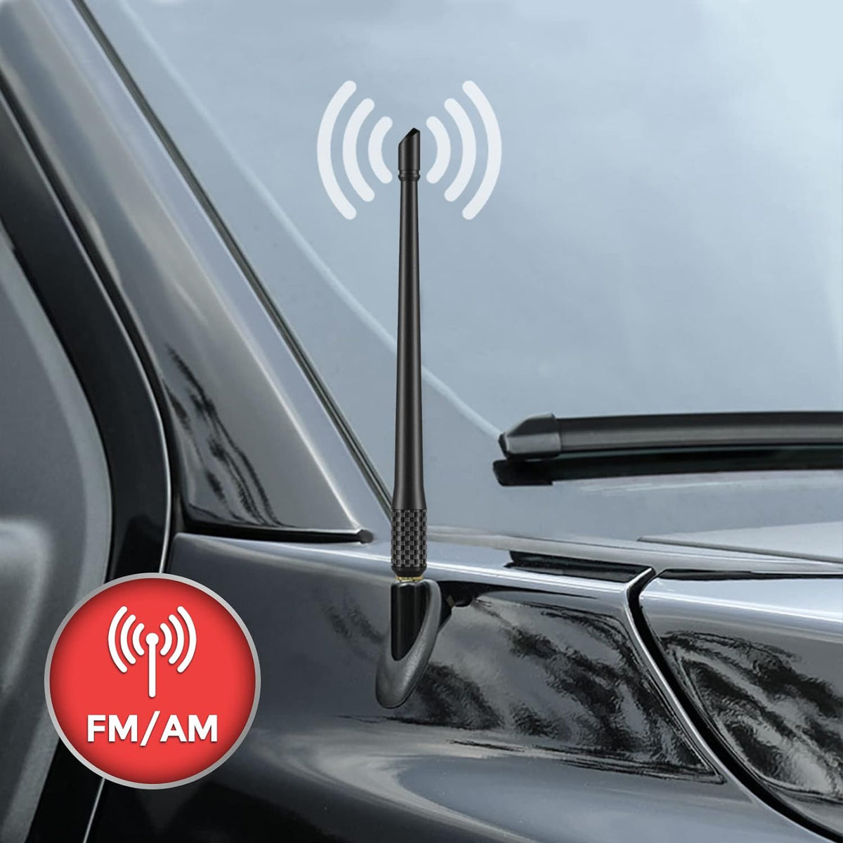 7" Short Antenna Replacement with Ford F150 Raptor Super Duty Bronco 2 ...